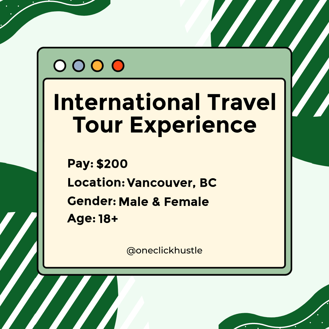 Paid Study for International Travelers